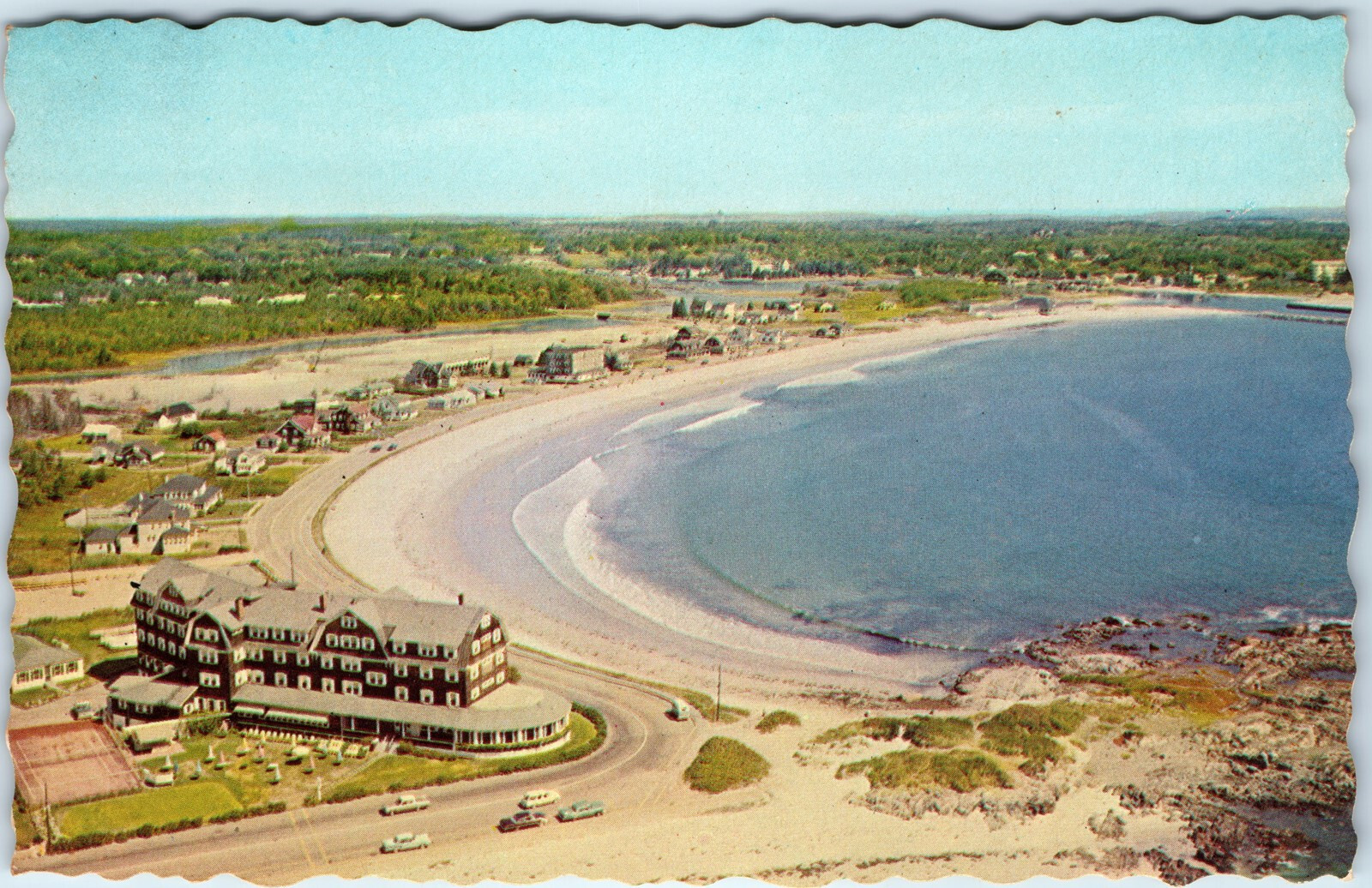 c1970s Kennebunkport, ME Beach Oakes Neck Gooch's Crescent Birds Eye ...