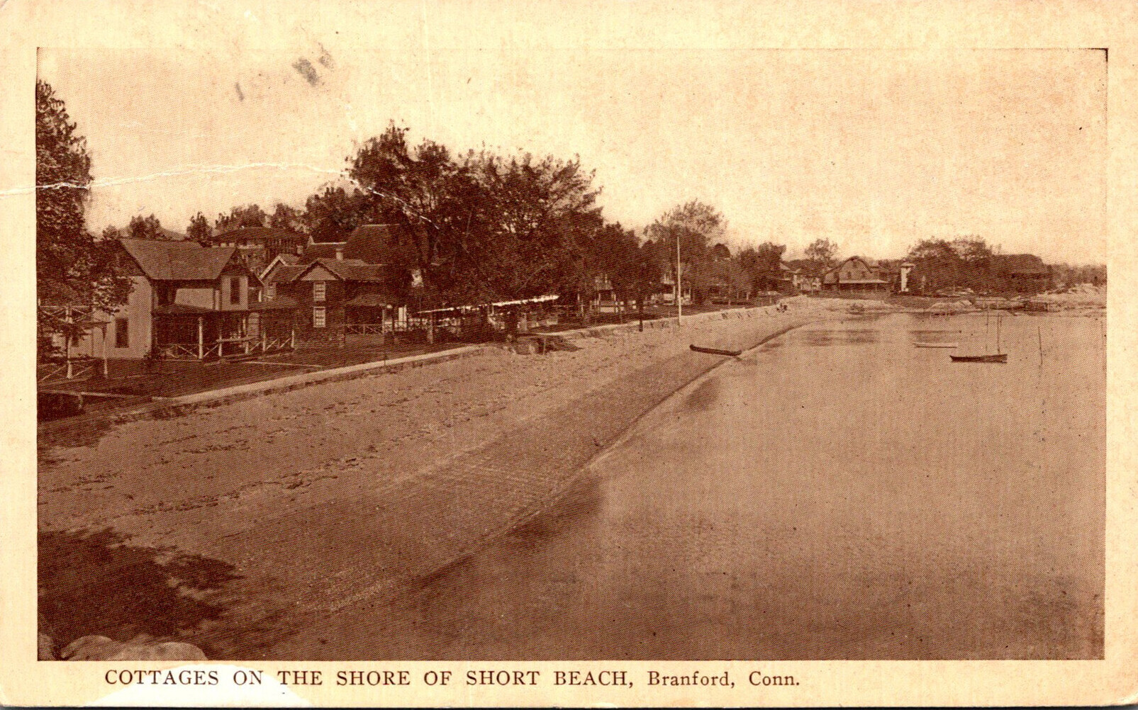 Connecticut Branford Cottages On The Shore Of Short Beach 1922 | United ...