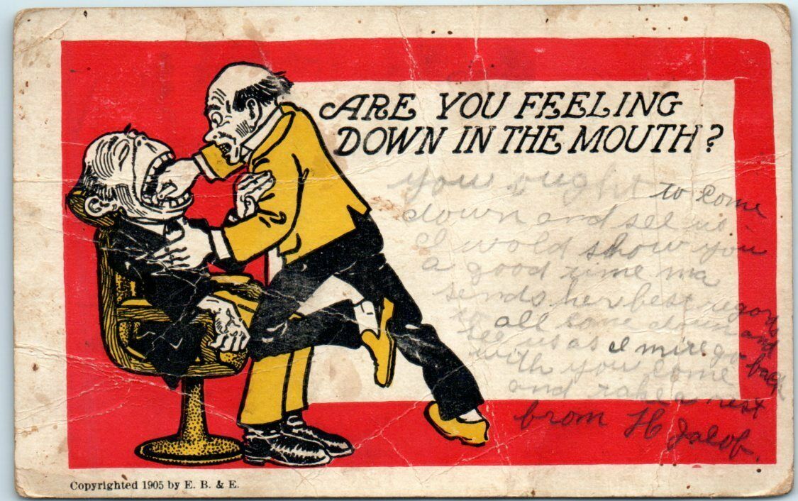 Postcard - Comic Art Print - Are You Feeling Down In The Mouth? | Other ...