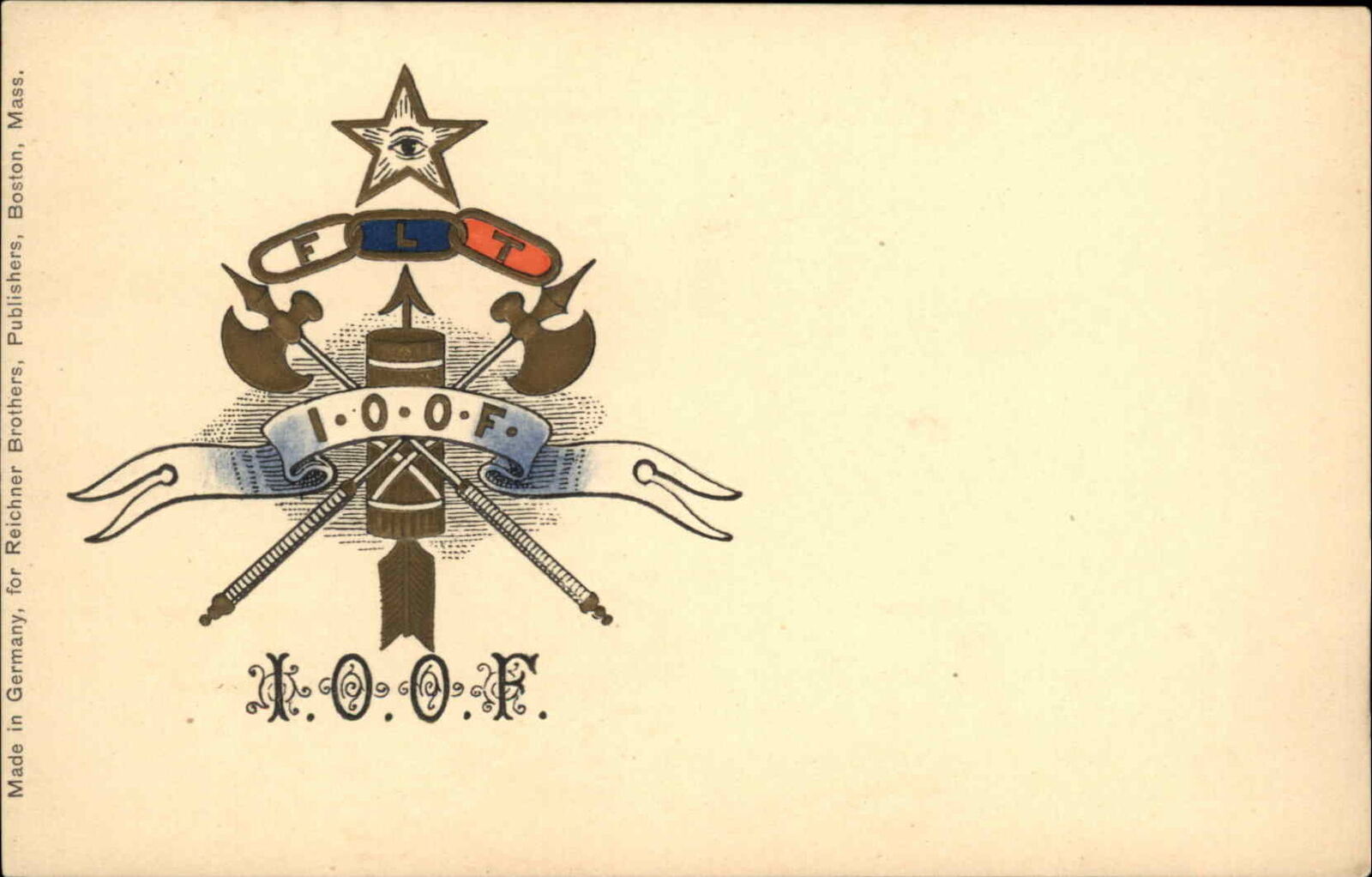 Fraternal Emblems Shield IOOF Star Eye Axes Reichner Bros c1905 ...