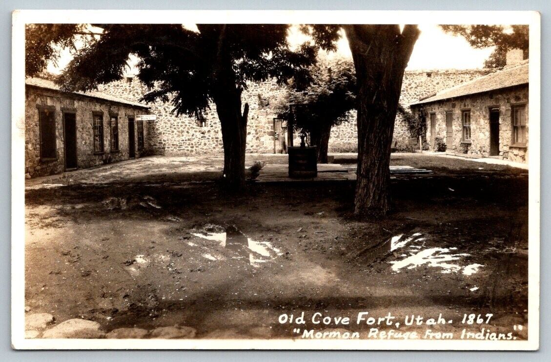 RPPC Old Cove Fort Utah Mormon Refuge From Indians Postcard | Asia ...