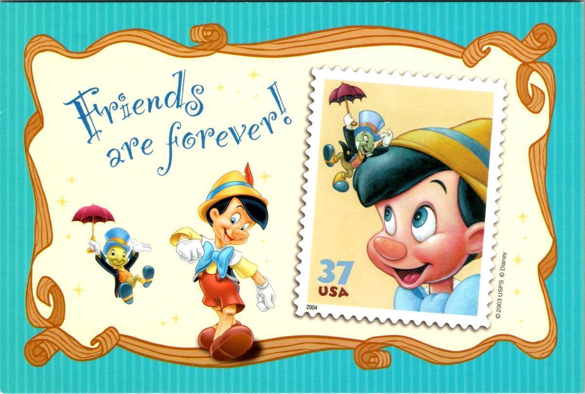 2~4X6 2003 Postcards DISNEY Characters MICKEY MOUSE & PINOCCHIO Friends ...