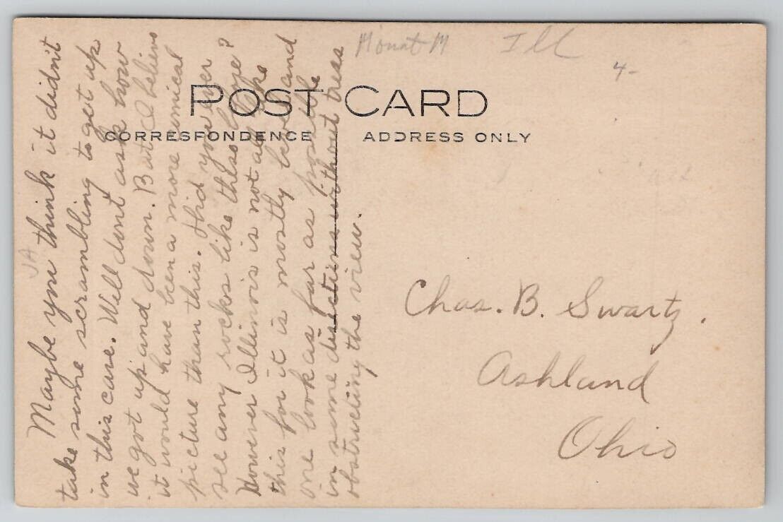 RPPC Mount Morris Illinois Edwardians Pose Photo On Cave Rocks Postcard ...