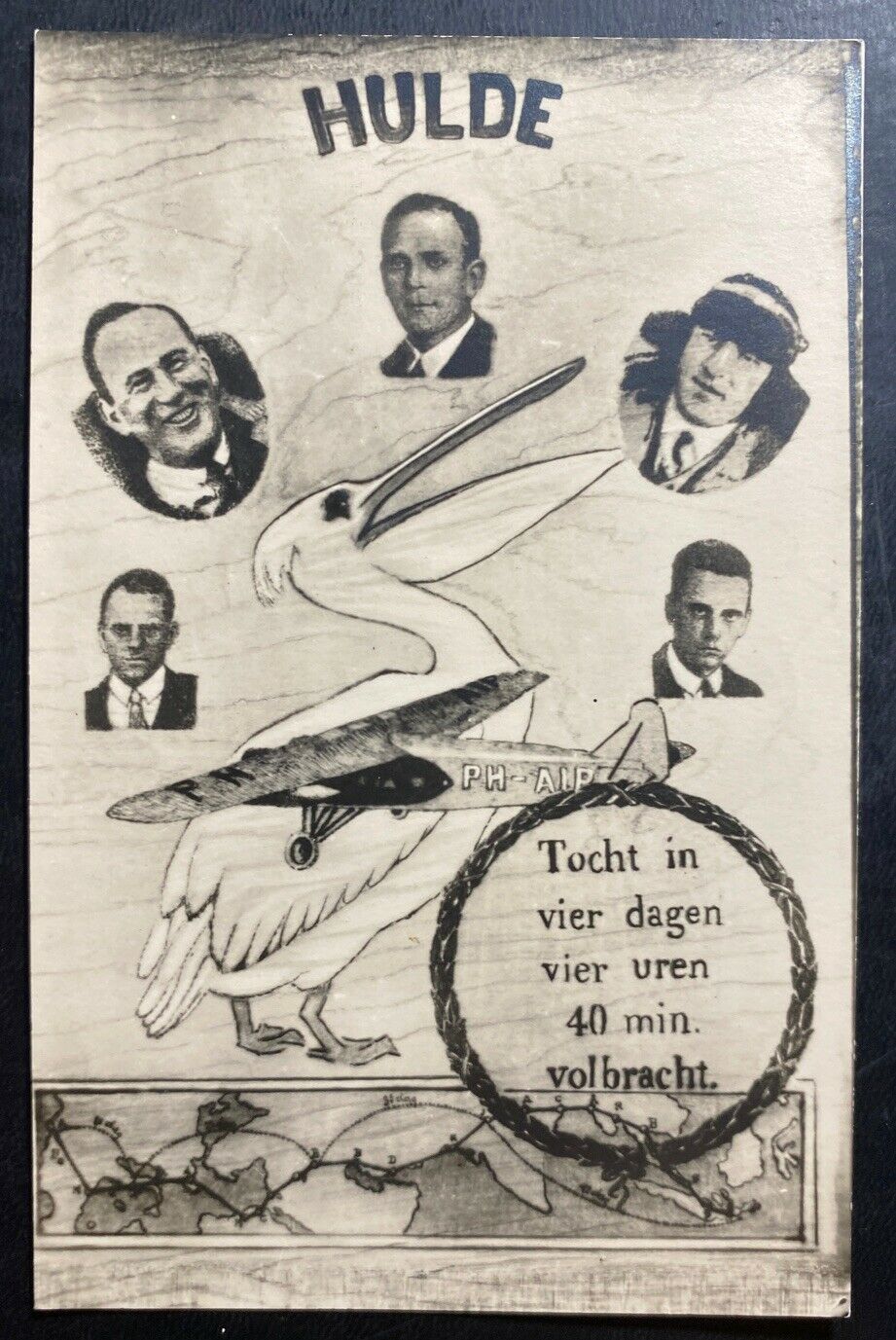 Mint Netherlands PPC Picture Postcard Early Aviation Hulde KLM 1934 ...