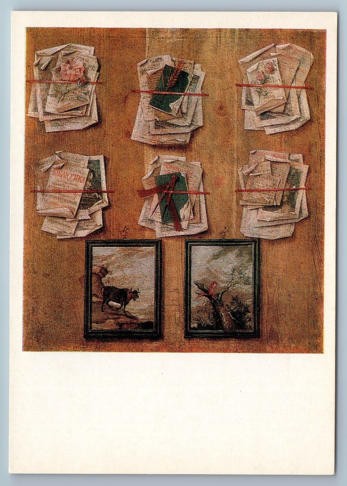 STILL LIFE LIBRARY Sheets from books and pictures Old Paper Soviet USSR ...