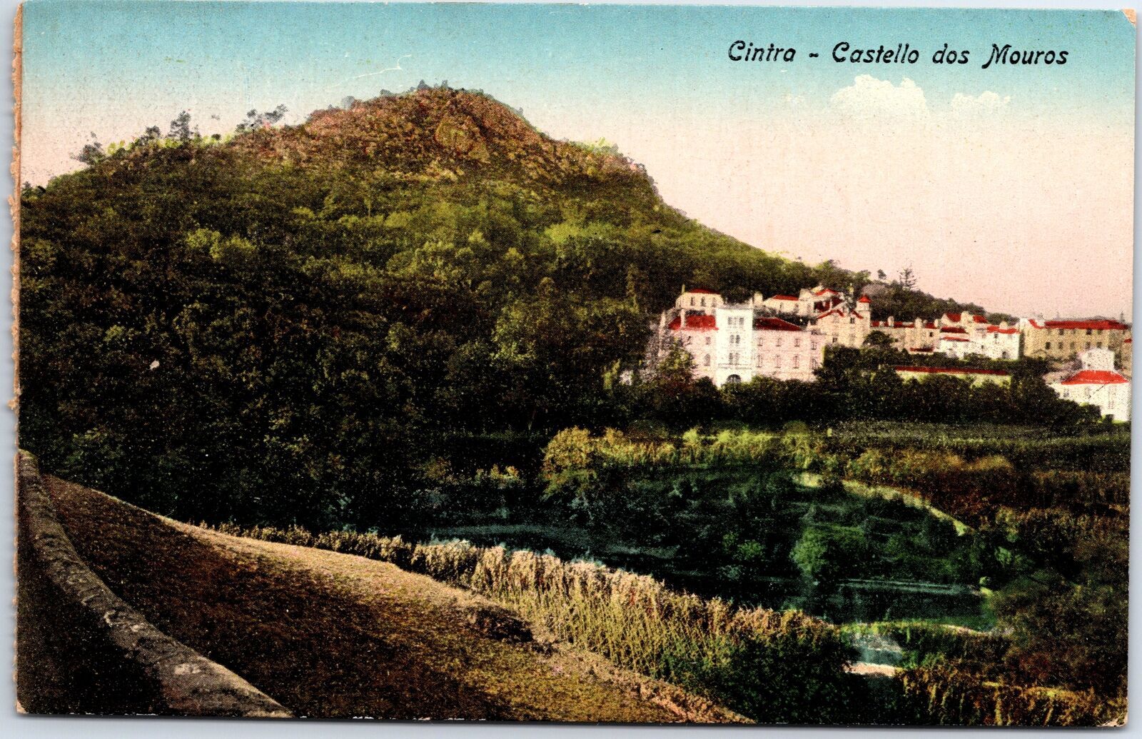 Vintage Postcard Medieval Castle of Mouros in Cintra (Sintra) Portugal ...