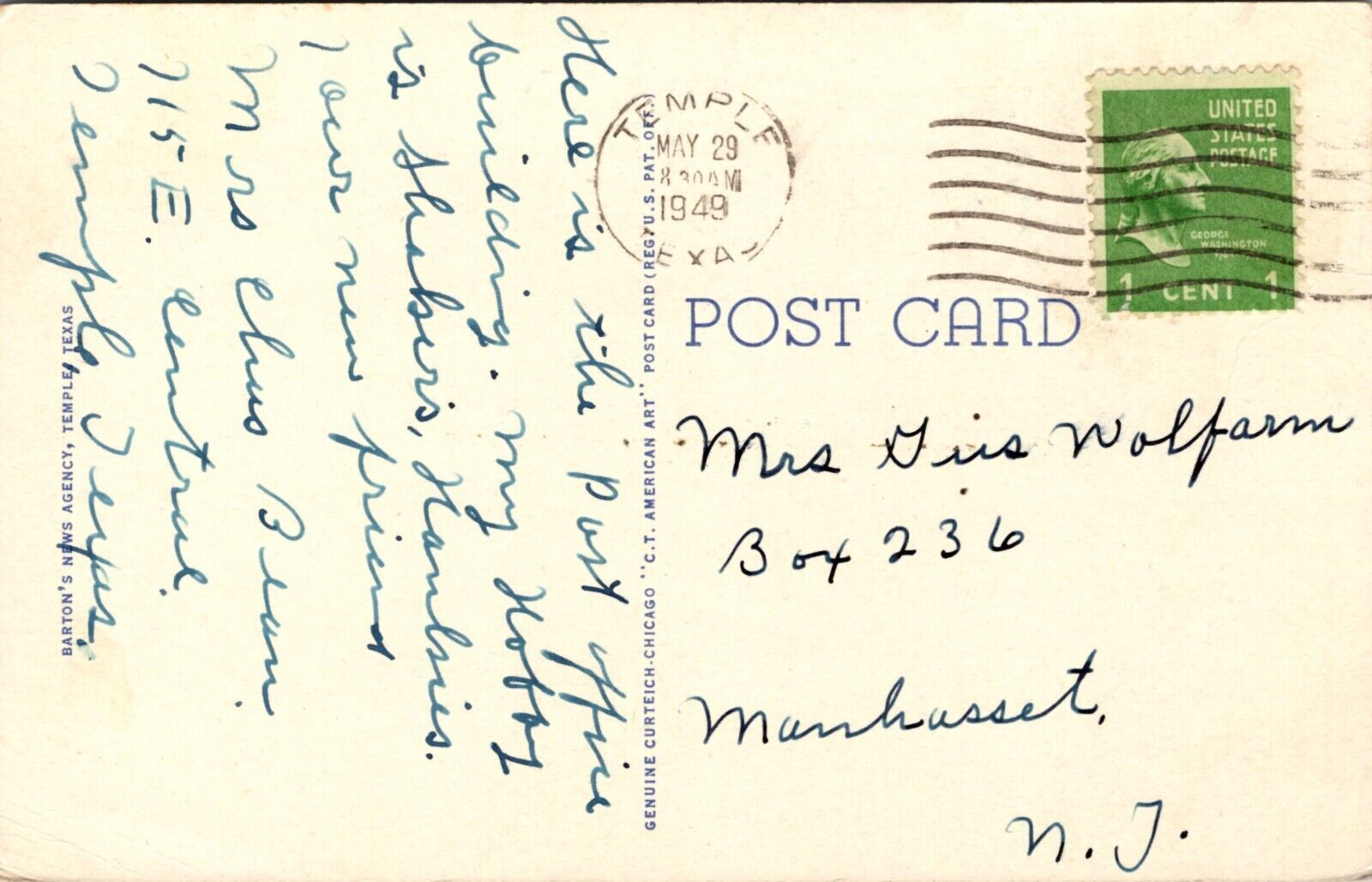 Linen PC Kyle Hotel, Post Office and First Methodist Church in Temple ...