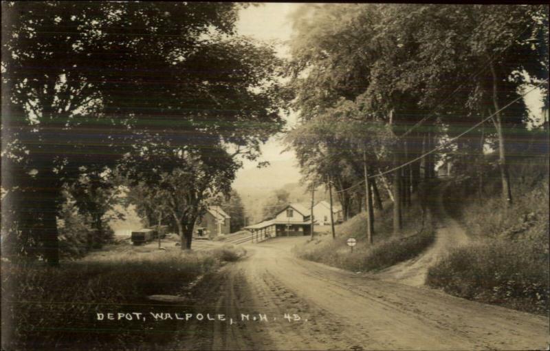 Walpole NH RR Train Station Depot c1915 Real Photo Postcard | United ...