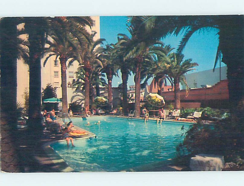 Pre-1980 SWIMMING POOL AT HOLLYWOOD PLAZA HOTEL Hollywood - Los Angeles ...