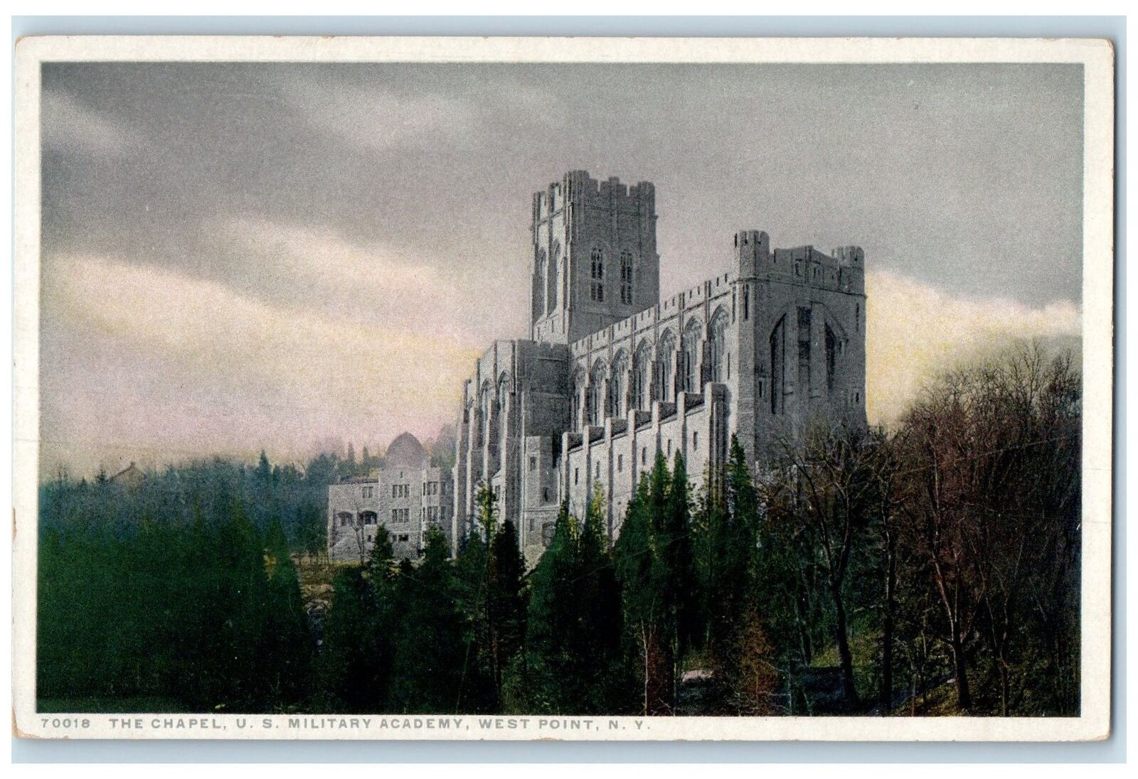 c1920 The Chapel US Military Academy Building Tower West Point New York ...