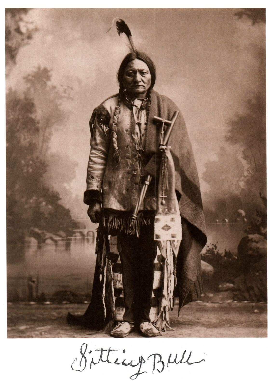 Vintage Continental Postcard Sioux Leader Sitting Bull Hunkpapa ...