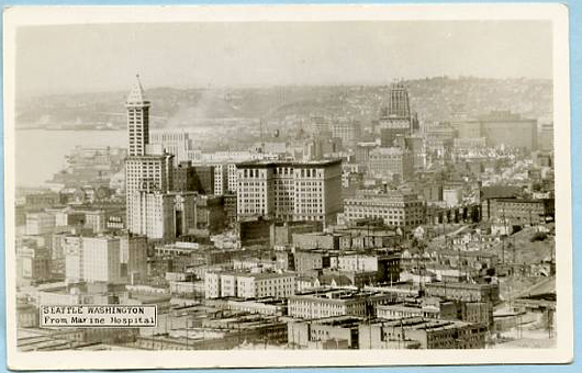 WA - Seattle, Bird's Eye View from Marine Hospital *RPPC | United ...