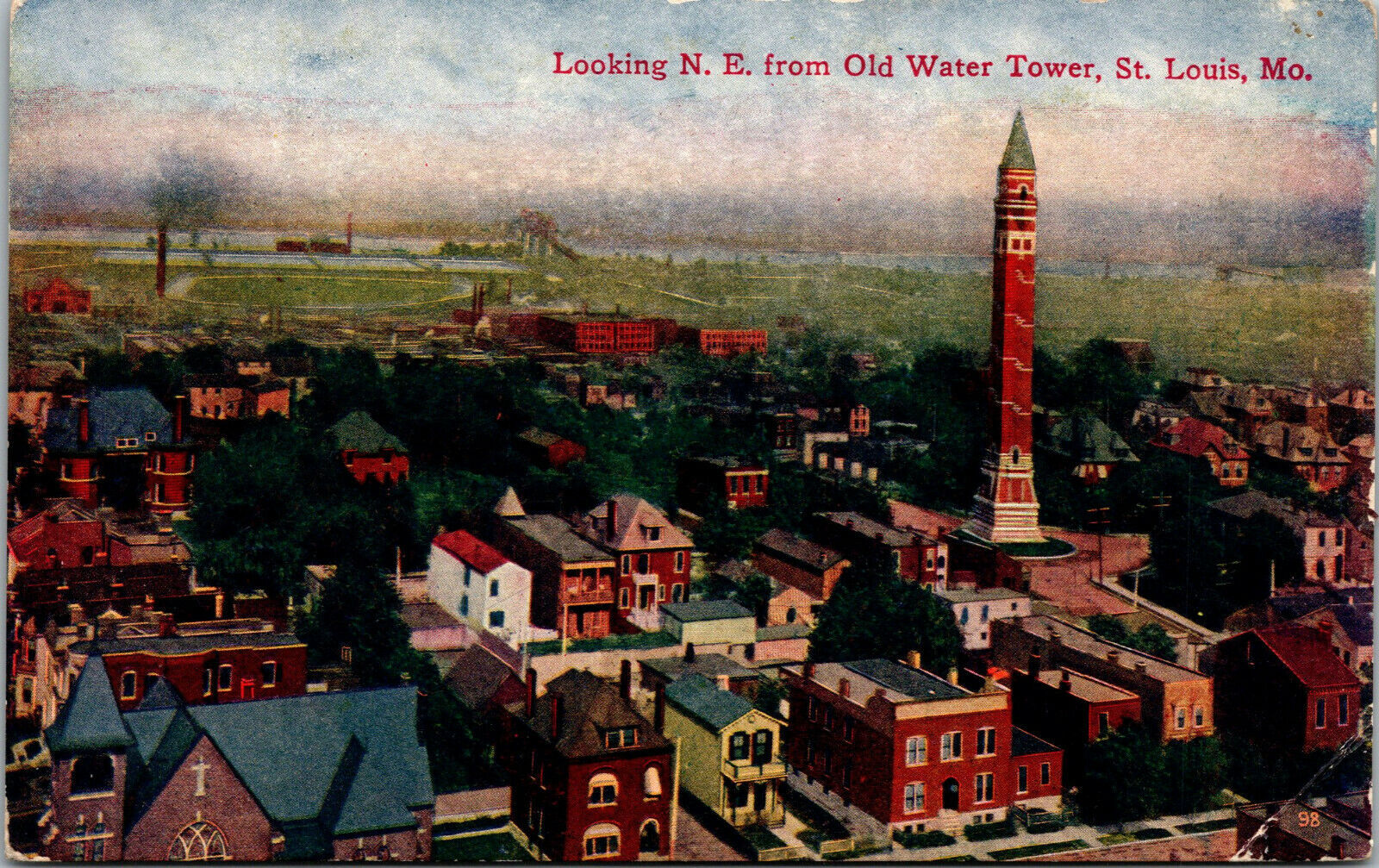 Vtg 1910s Looking Northeast from Old Water Tower St Louis Missouri MO ...
