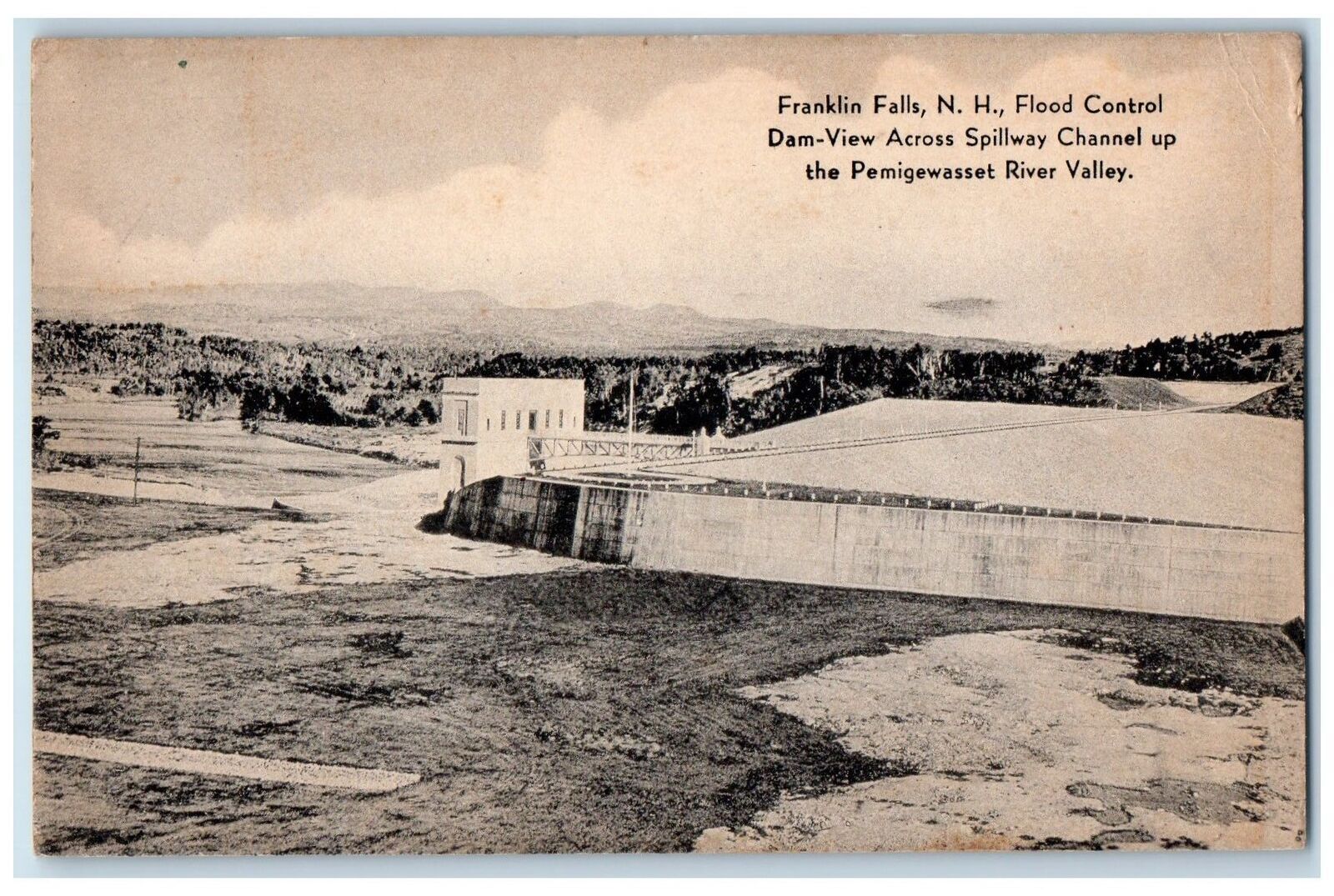 1947 Franklin Falls Flood Control Dam Forest New Hampshire NH Posted ...