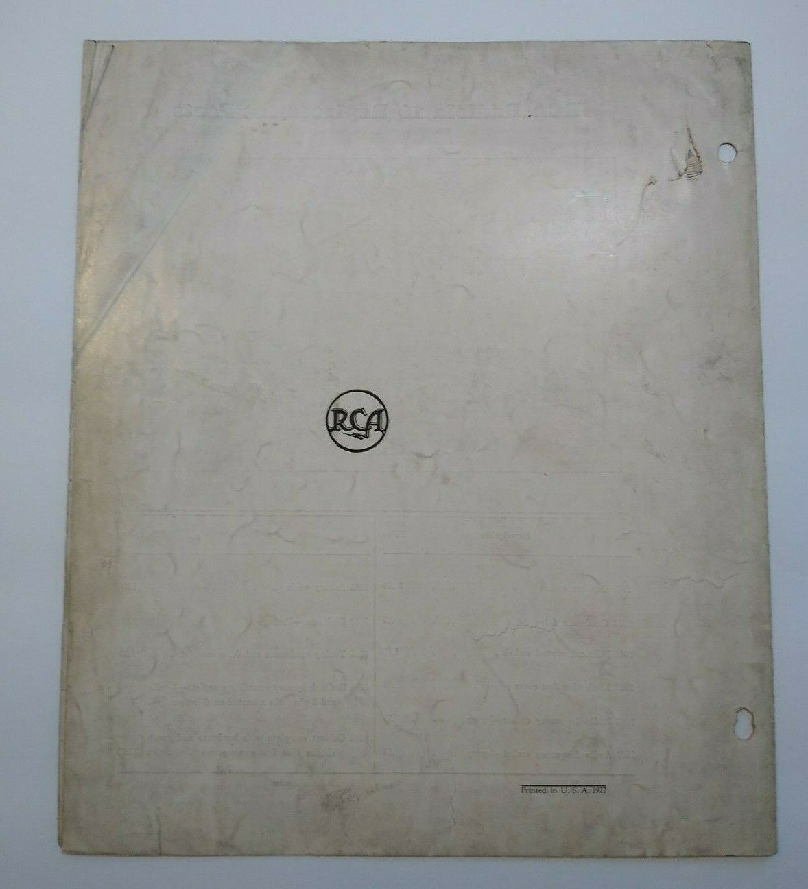 RCA Radiola 16 Replacement Parts Pamphlet 1927 Vintage Radio 4 Sided ...