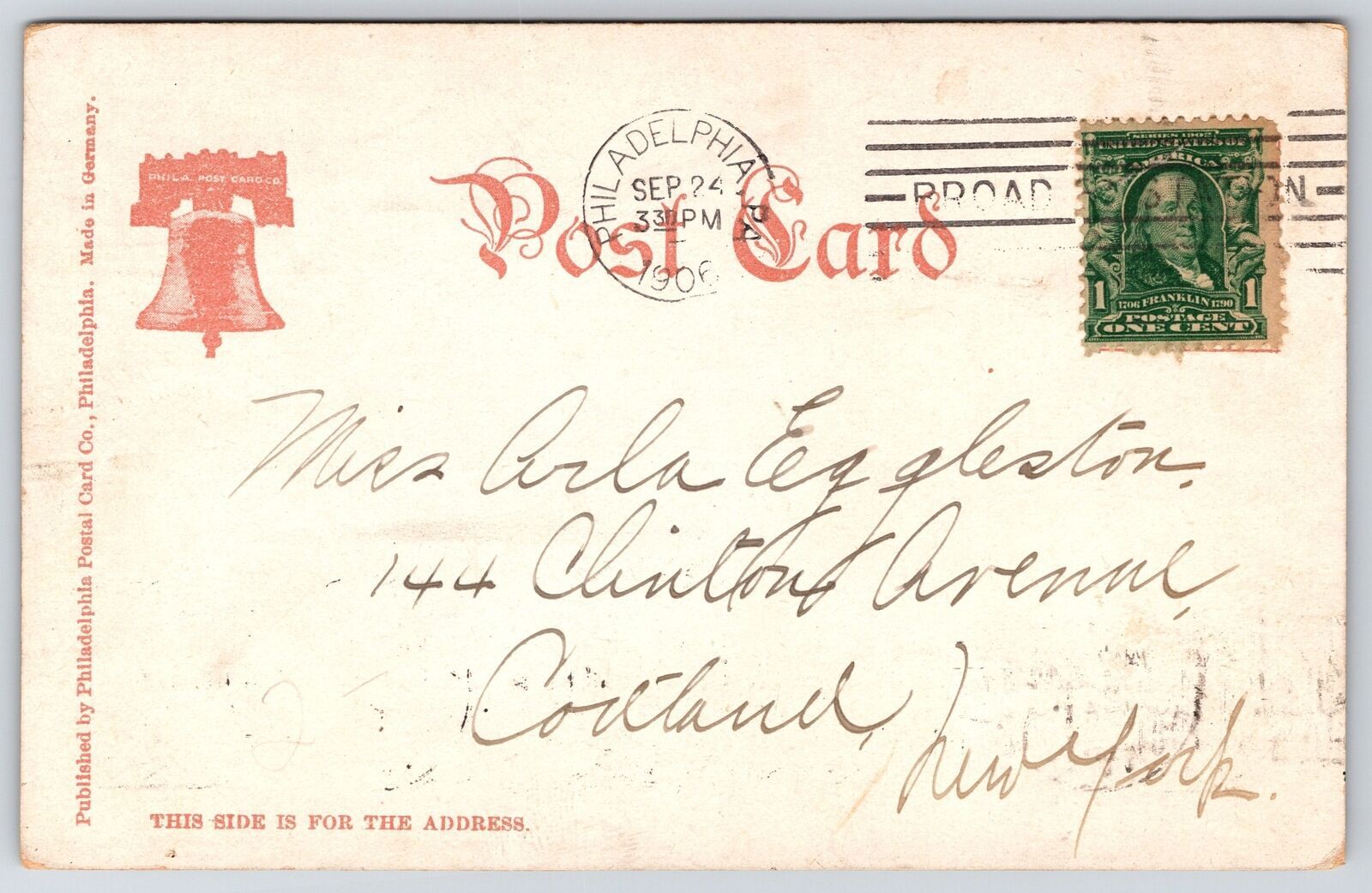 Vintage Postcard 1906 Betsy Ross House Building Main Door Entrance Phil ...