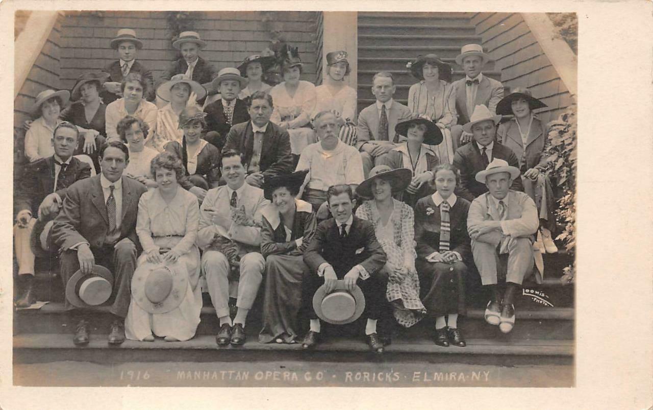 Rppc Manhattan Opera CO Rorick's Elmira New York CAT Loomis Real Photo ...