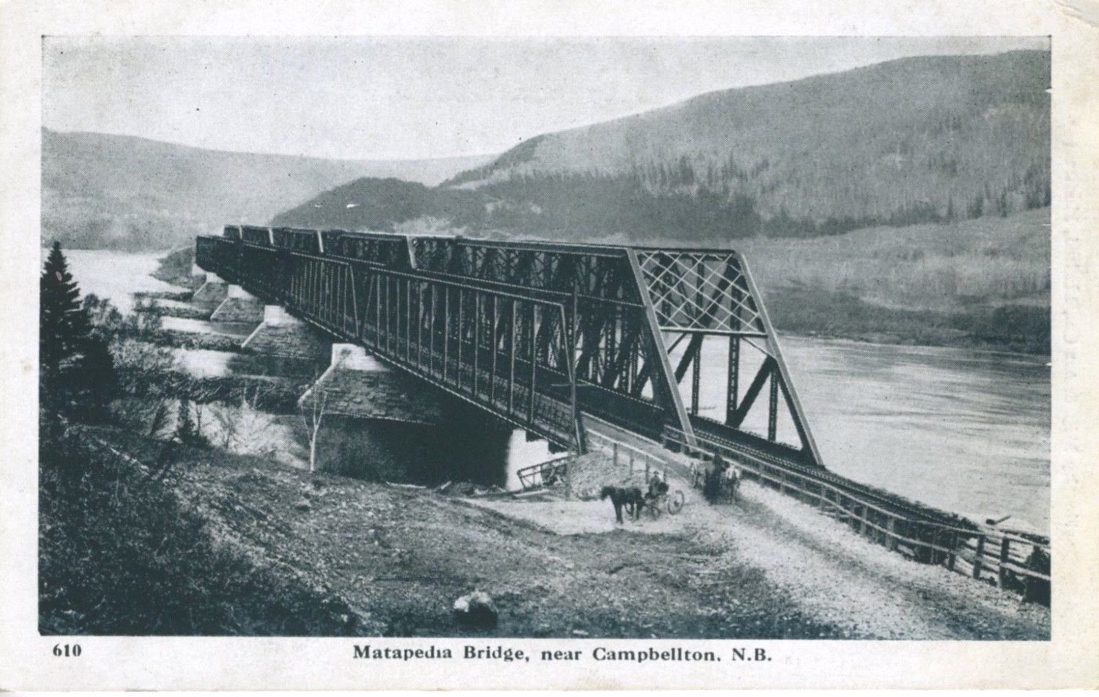 Matapedia Bridge ~ near Campbellton New Brunswick ~ Vintage Postcard ...