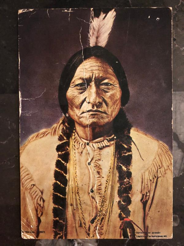 used USA Postcard Native American Indian Sitting Bull Portrait | Topics ...