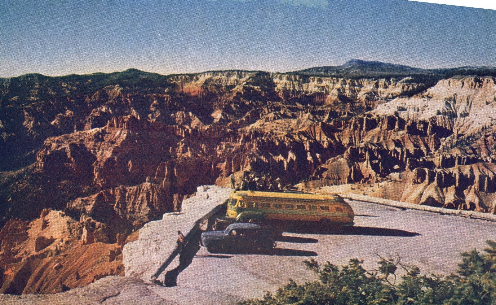 Vintage Postcard Center Breaks Circle of Painted Cliffs National ...