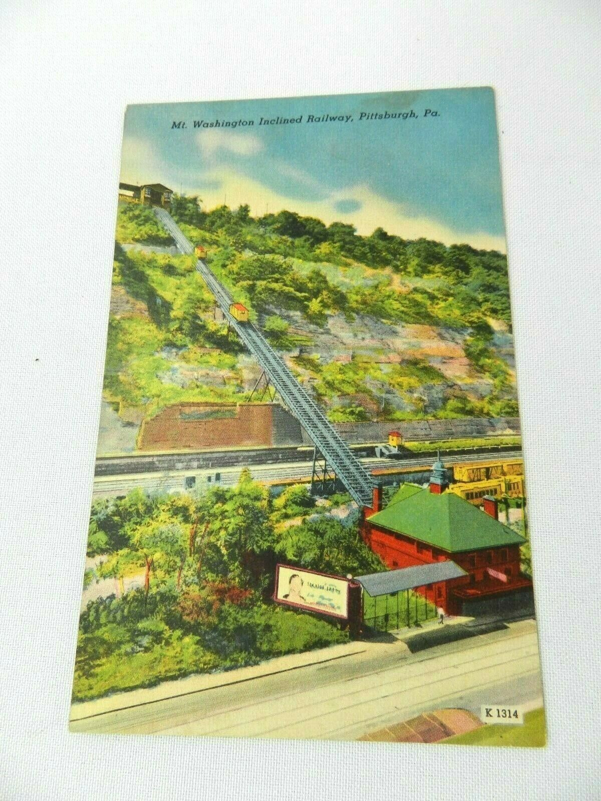 Vintage Postcard Mt. Washington Inclined Railway Pittsburgh PA ...