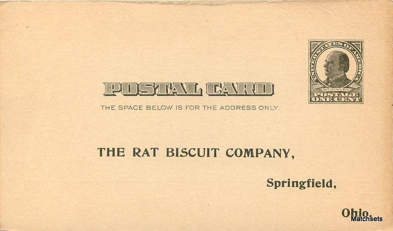 c1915 Rat Biscuit Company SPRINGFIELD OHIO Rat Killer advertisement ...