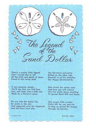 Keyhole Urchin, Poem Legend of the Sand Dollar, 1954, | Topics ...