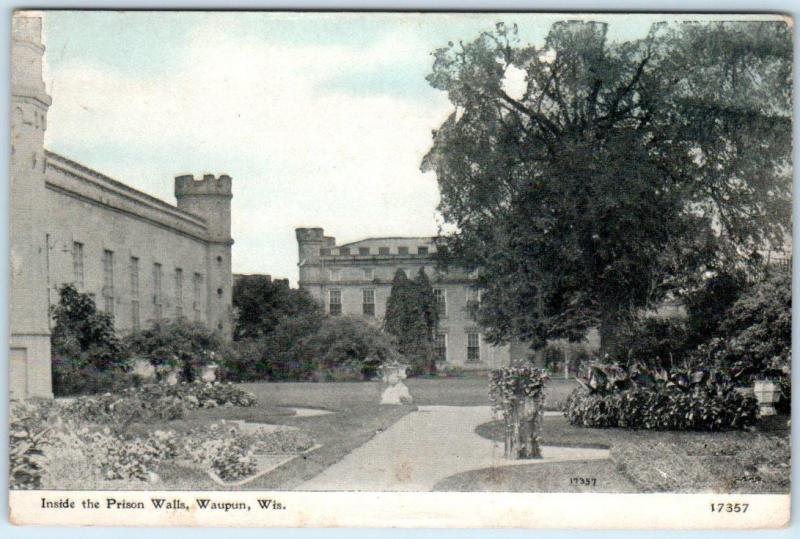 WAUPUN, Wisconsin WI Inside the PRISON WALLS Photoette c1910s Postcard ...