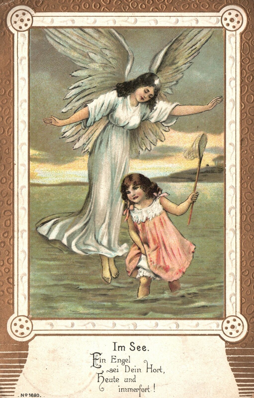 Vintage Postcard 1910 I'm See Little Girl An Angel Be Your Hoard Today ...