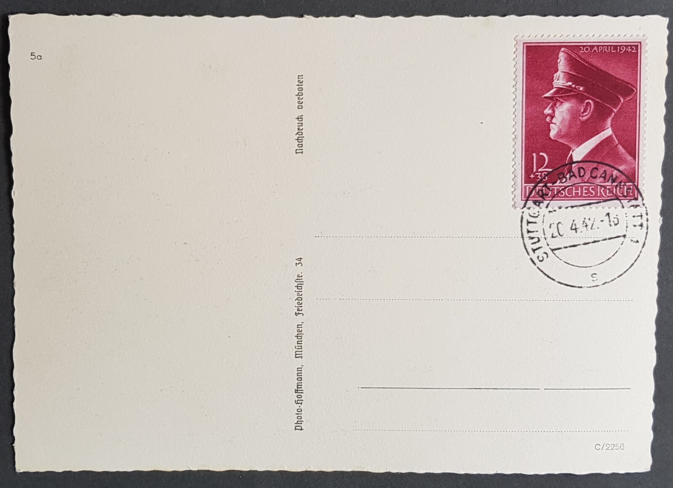 Germany Third 3rd Reich Original Nazi Postcard Adolf Hitler Hoffmann ...