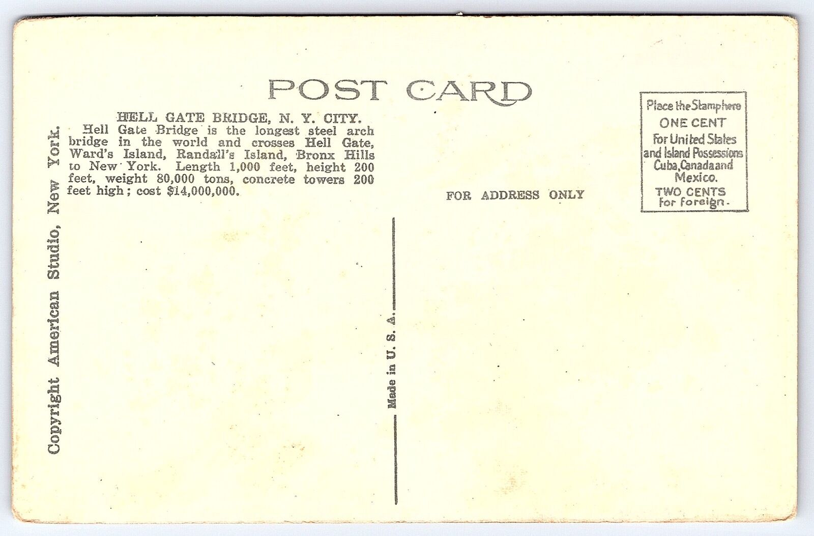 Hell Gate Bridge New York City Longest Steel Arch Sightseeing Landmark ...