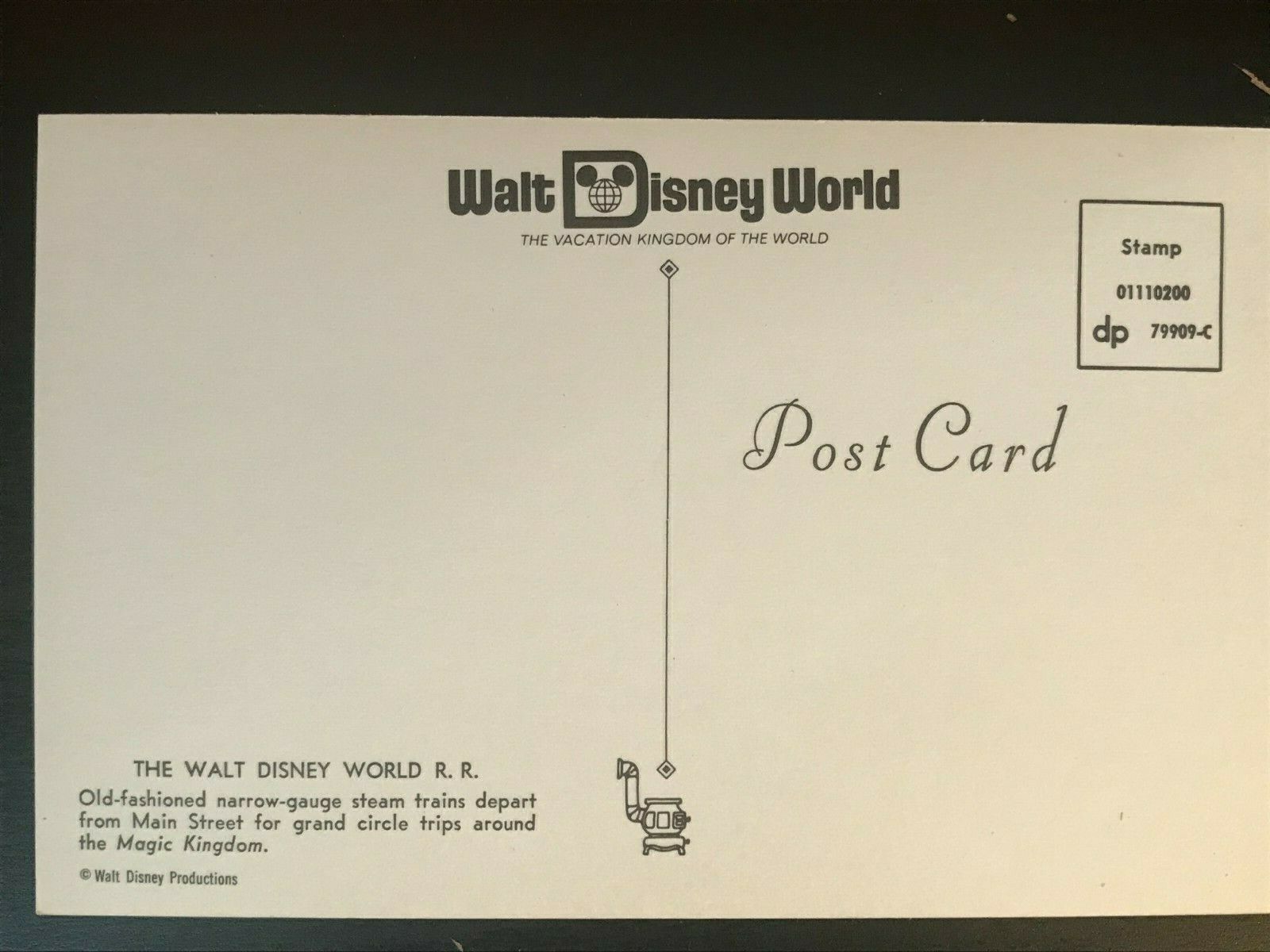 Vintage Postcard 1971 Walt Disney World Railroad Magic Kingdom Orlando ...