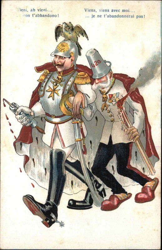 WWI Propaganda Satire Kaiser Wilhelm & Franz Josef Anti Germany ...