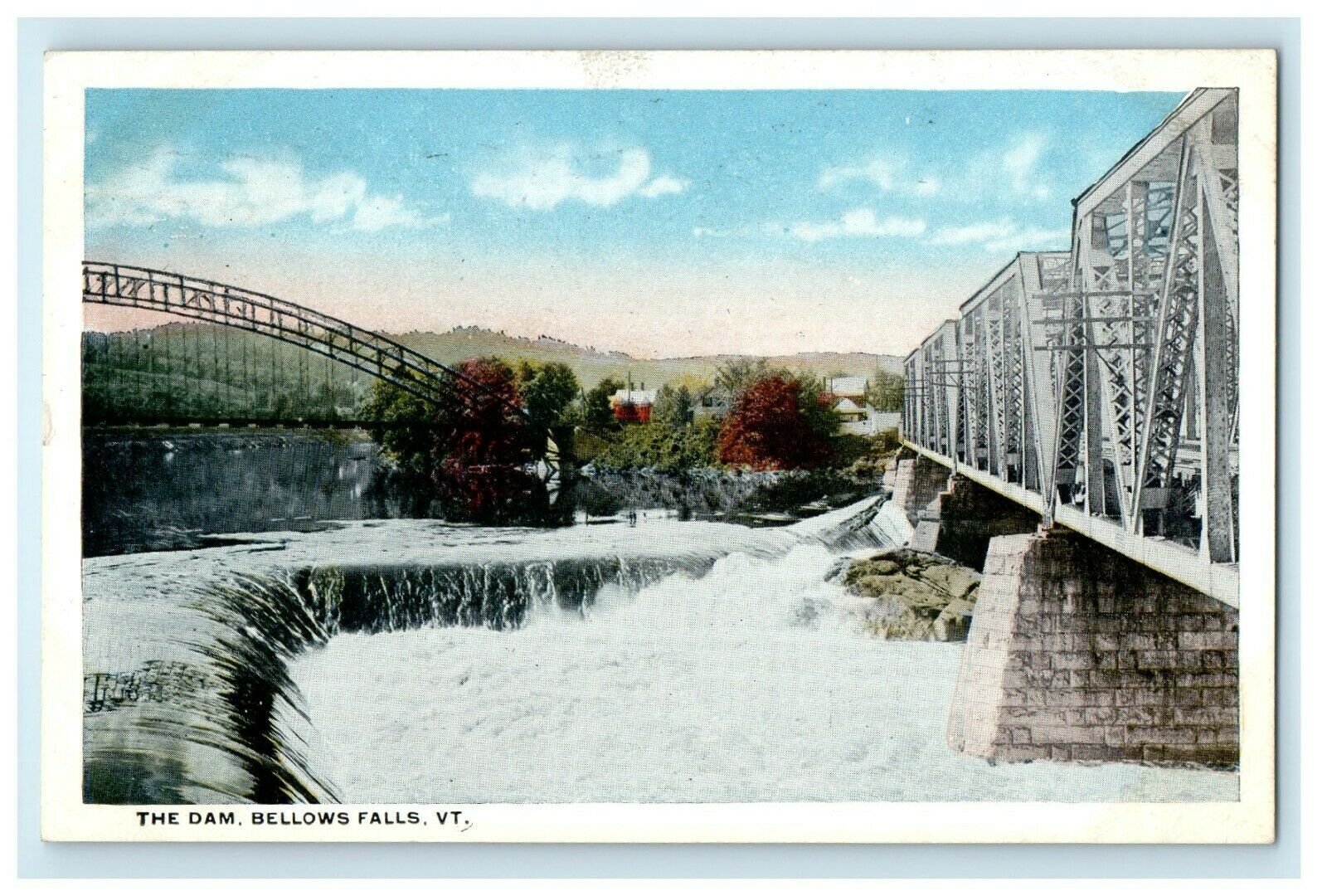 c1917 The Dam, Bellows Falls Vermont VT Antique Posted Postcard ...