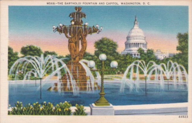 Washington D C The Bartholdi Fountain and Capitol Building | United ...