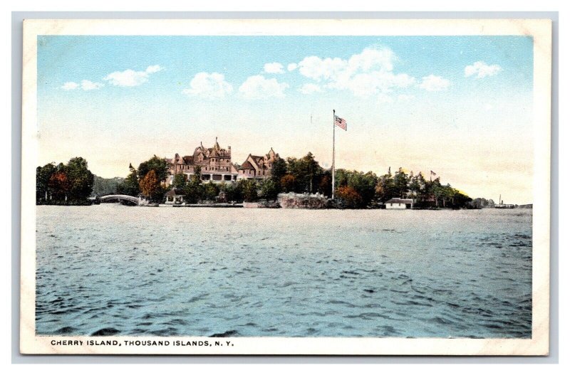 Cherry Island From Water Thousand Islands New York NY UNP WB Postcard ...