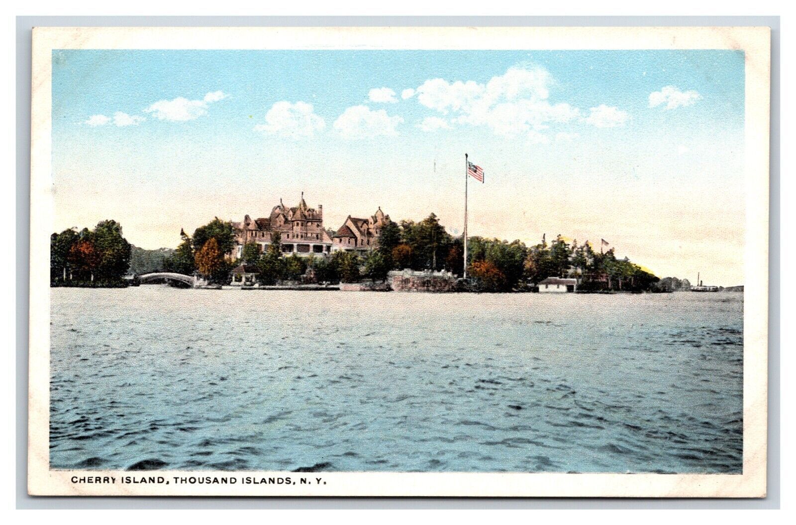 Cherry Island From Water Thousand Islands New York NY UNP WB Postcard ...