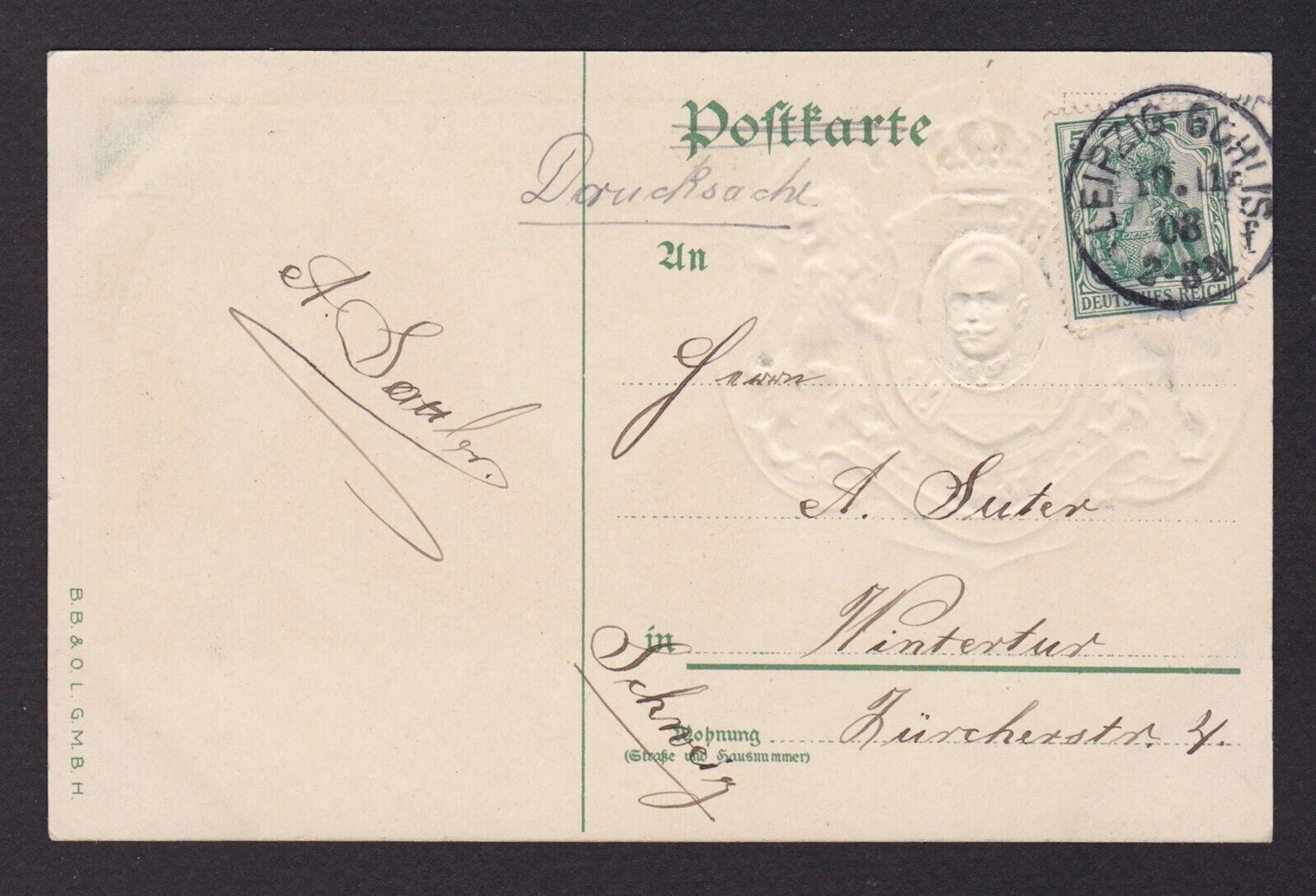 GERMANY 1908, Vintage postcard, Monument to the Battle of the Nations ...