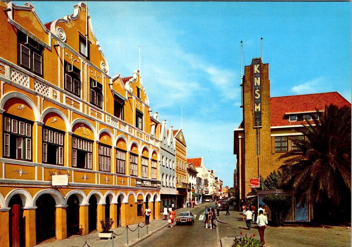 2~4X6 Postcards Curacao BREEDESTRAAT Street Scene~KNSM & HOTEL ...