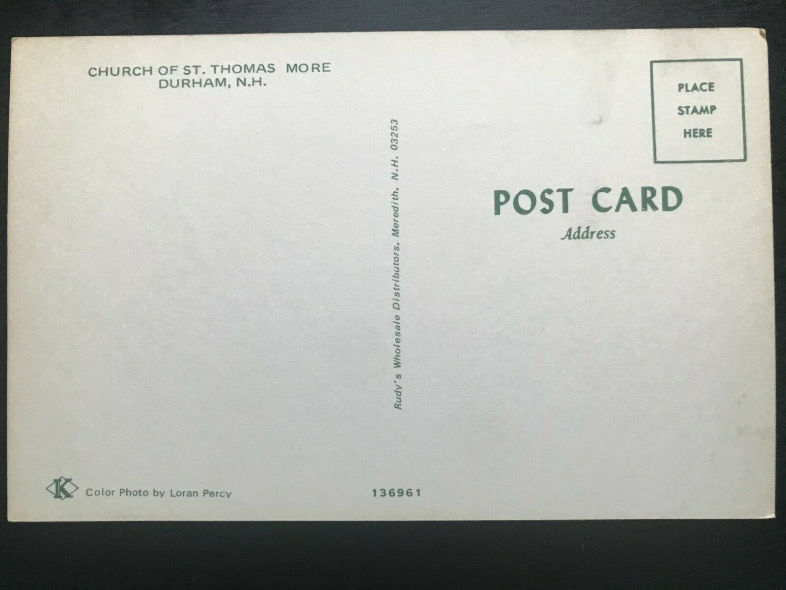 Vintage Postcard 1960 Church of St. Thomas More Durham New Hampshire ...