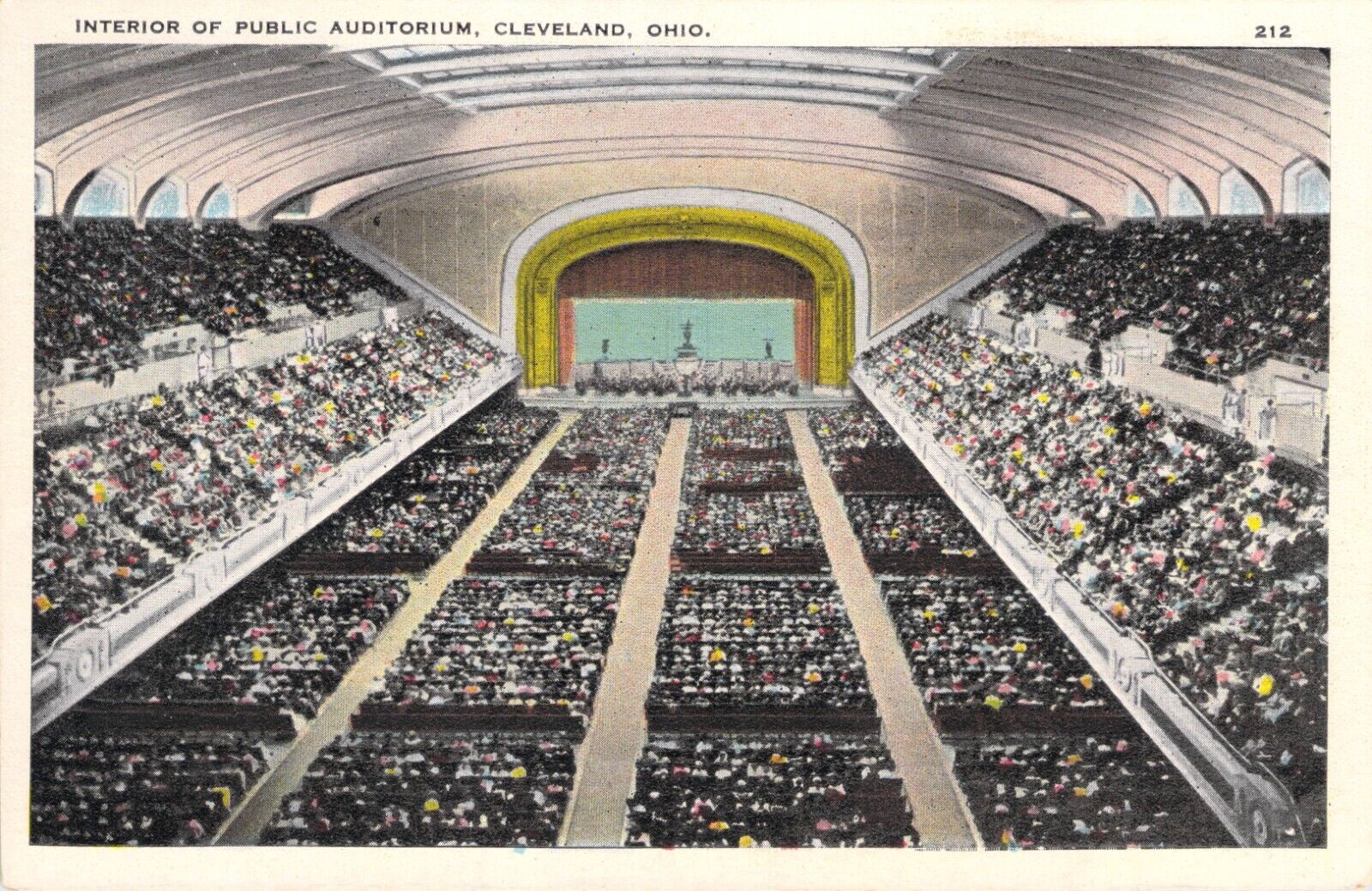 Vintage 1920s Postcard Interior of Public Auditorium Cleveland OH ...