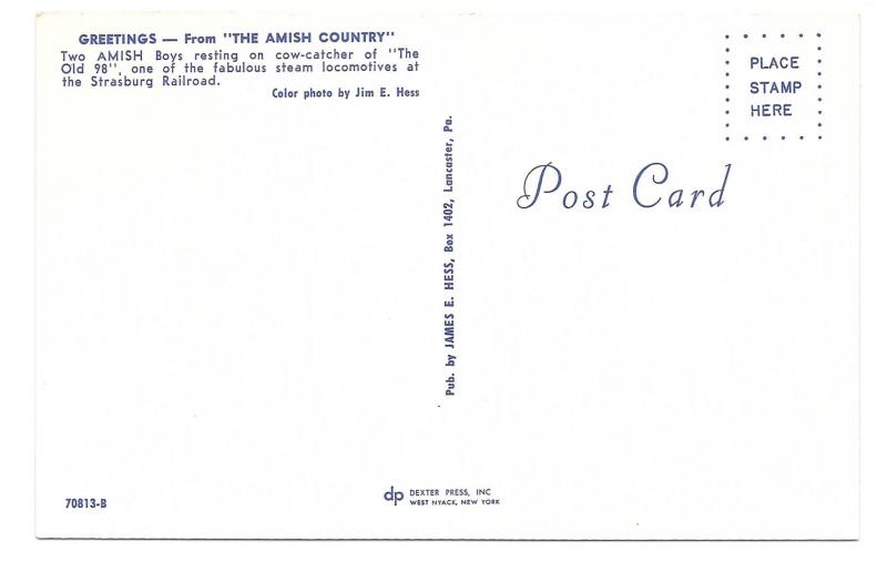 Strasburg Railroad Amish Boys Old 98 Steam Locomotive Train | Topics ...