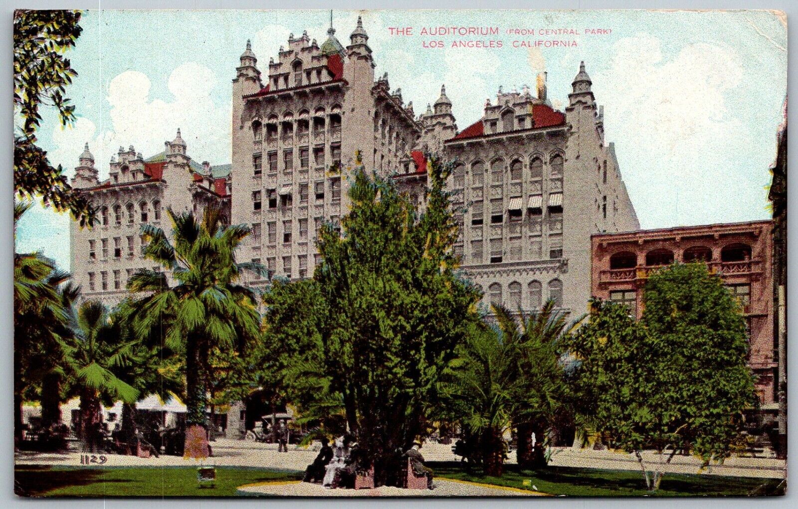 Los Angeles California 1908 Postcard The Auditorium From Central Park ...