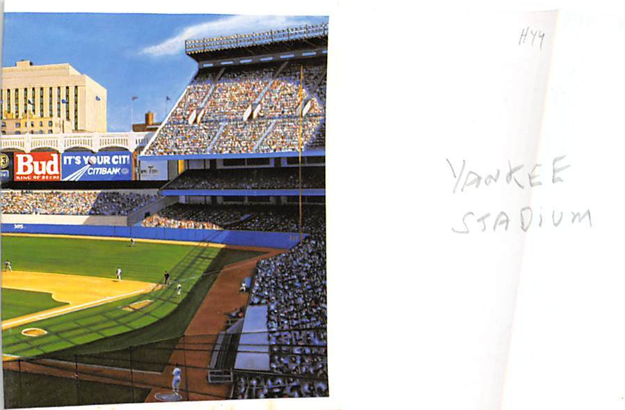 Yankee Stadium long card 8 .5 in x 3.5 in New York City, USA Baseball ...