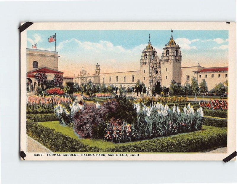 Postcard Formal Gardens Balboa Park San Diego California USA | United ...