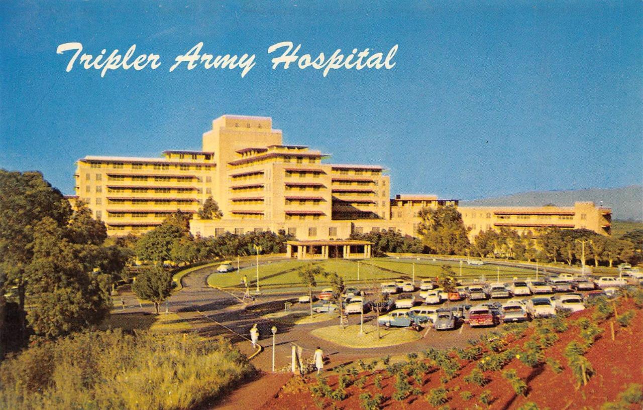 HONOLULU, HI Hawaii TRIPLER ARMY GENERAL HOSPITAL 50's Cars Chrome ...