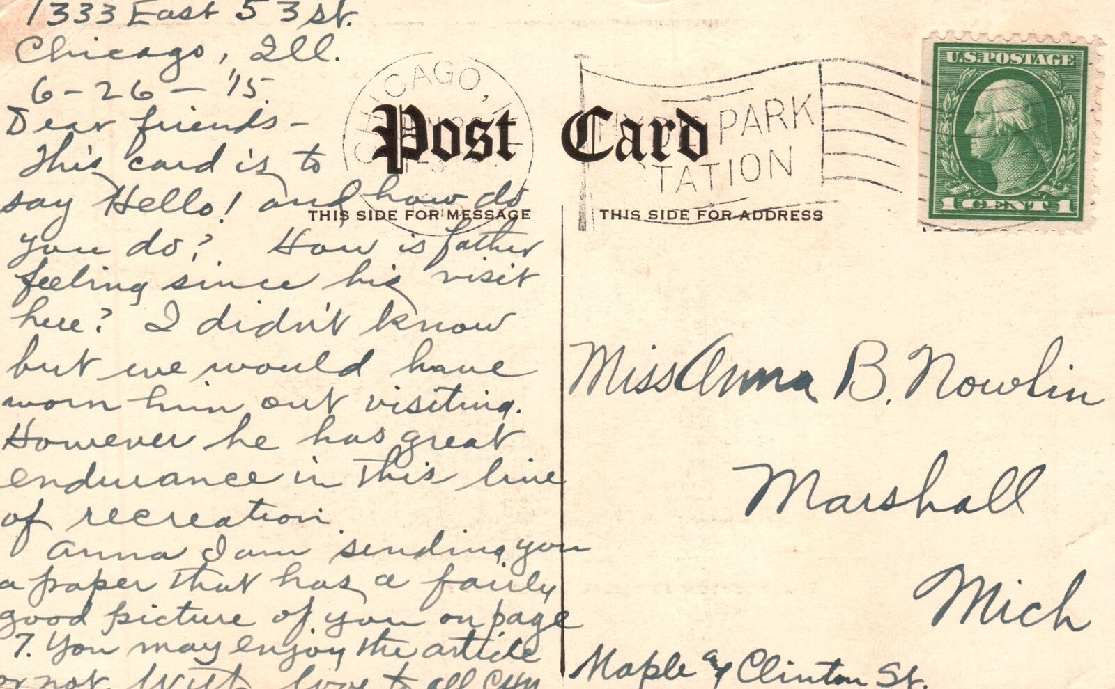 Vintage Postcard 1915 The University of Chicago Ryerson Physical ...