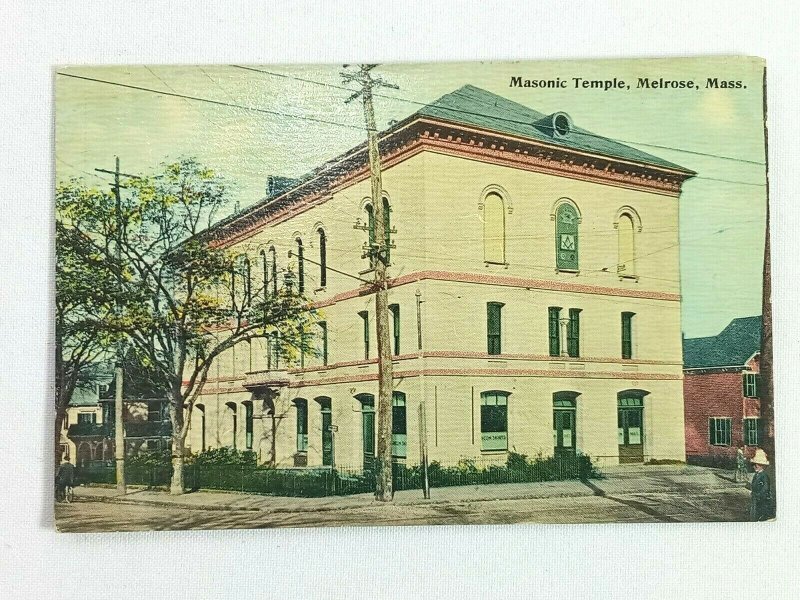 Vintage Postcard 1910's Masonic Temple Melrose MA Massachusetts ...