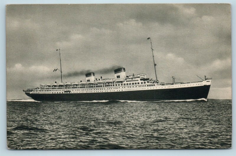 Postcard Italian Line Flotte Riunite Genova SS Rex Steamer Ship V4 ...