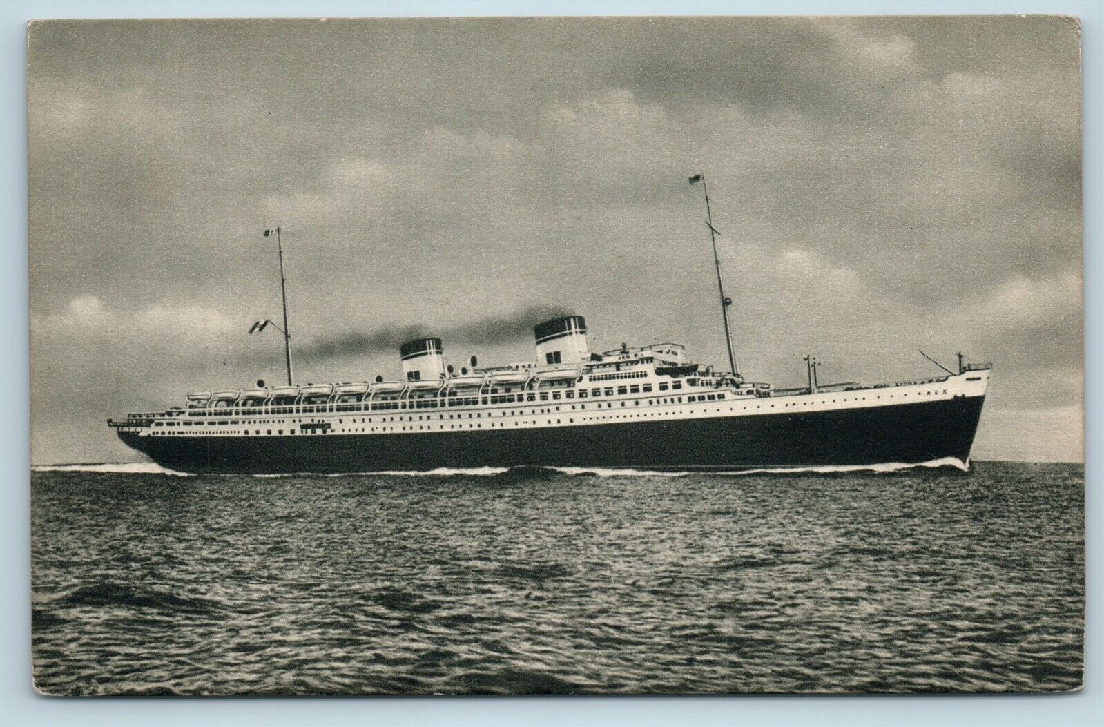 Postcard Italian Line Flotte Riunite Genova SS Rex Steamer Ship V4 ...